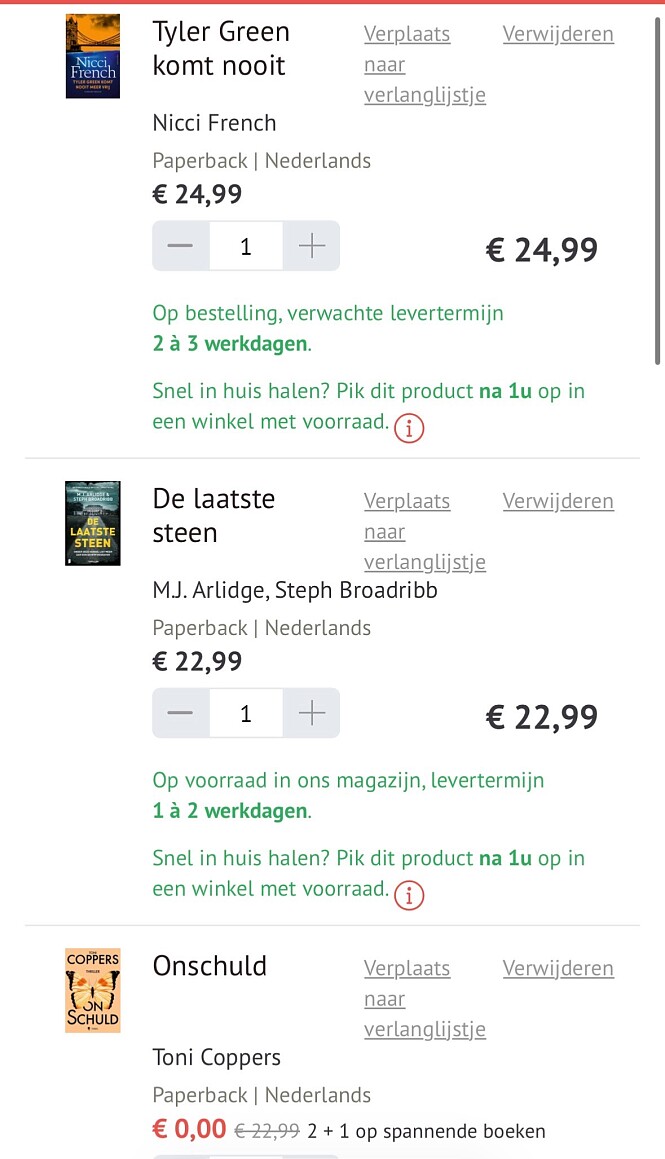 2+1-actie Topthrillers aanbieding | Promojagers